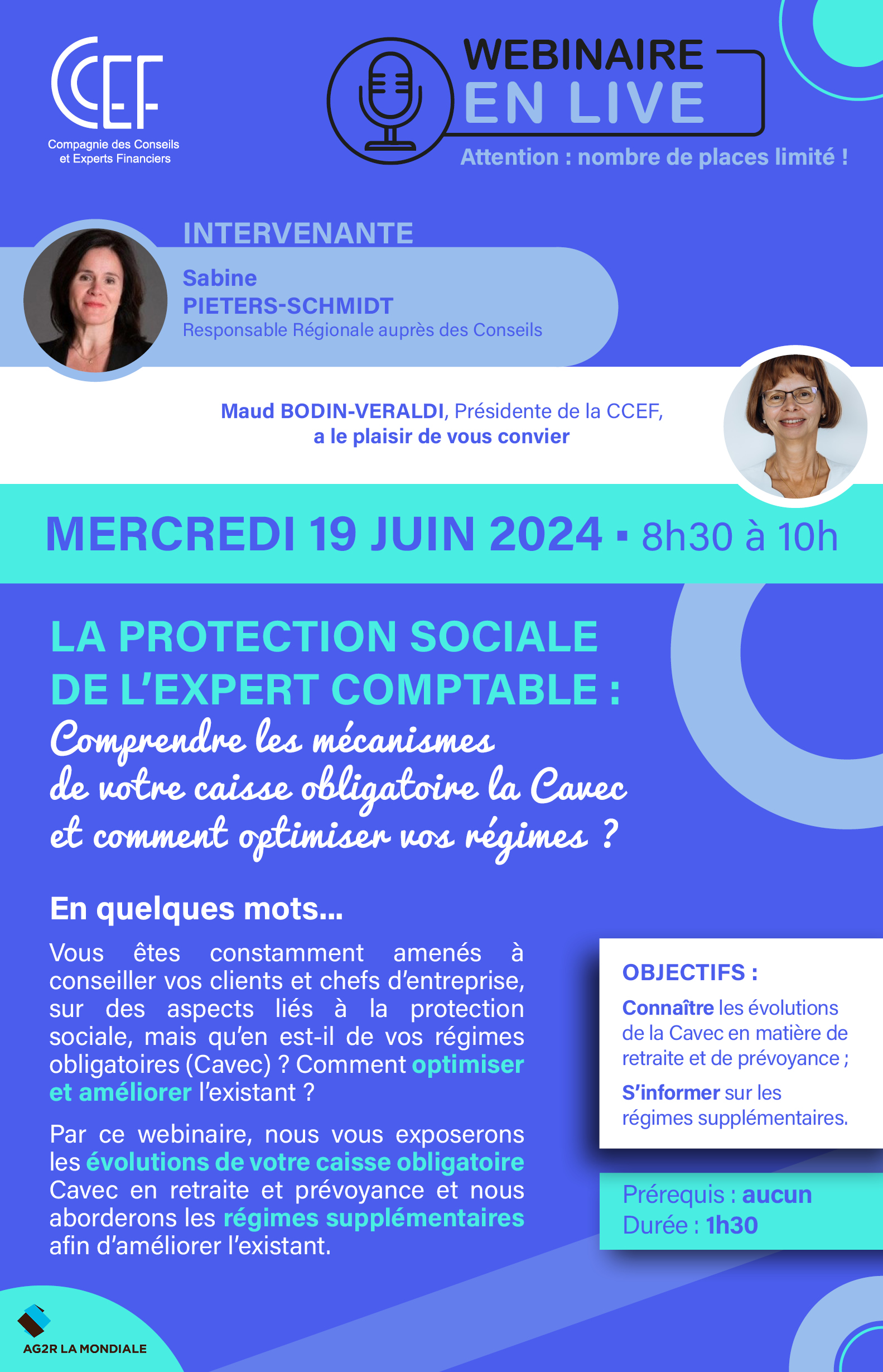 Webinaire Protection sociale de l'expert comptable - Mercredi 19 juin 2024 - CCEF