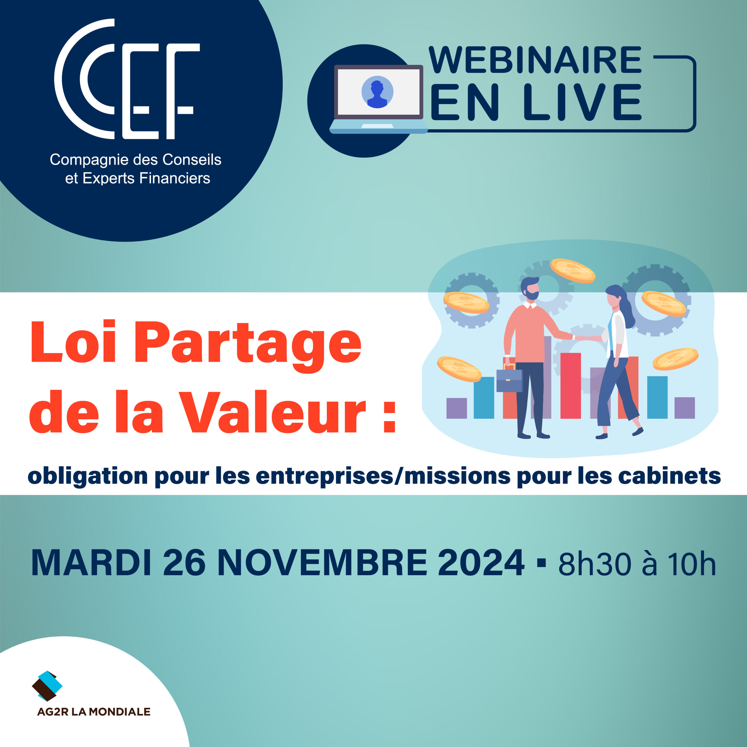 Webinaire La Prime de Partage de la Valeur - Mardi 26 novembre 2024 - CCEF